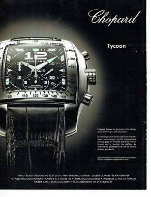 Publicité Advertising 108 2005 montre Chopard Tycoon | eBay