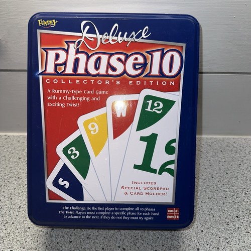Deluxe Phase 10 Collector's Edition Tin Rummy Card Game. OPEN BOX ...