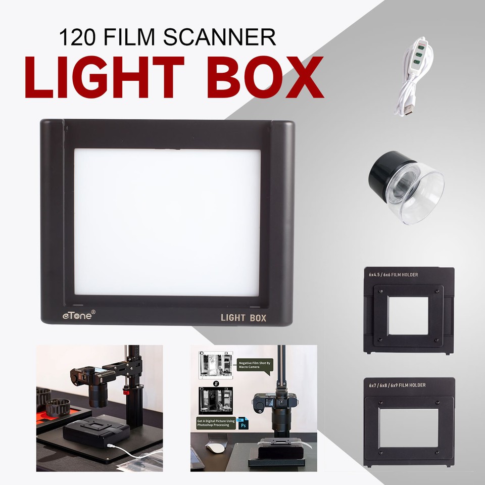 Digital Film Scanner Light Box for Photo Slide 120 135 4X5 Film ...