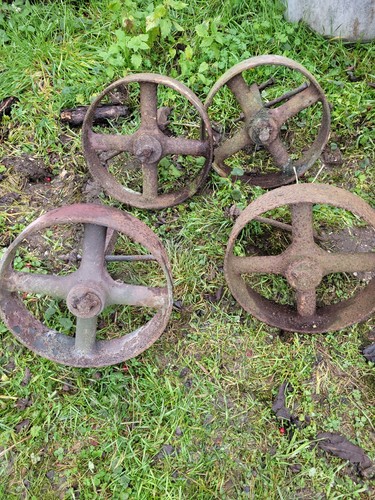 Cast Iron Vintage Chicken House Wheels X 4 | eBay UK