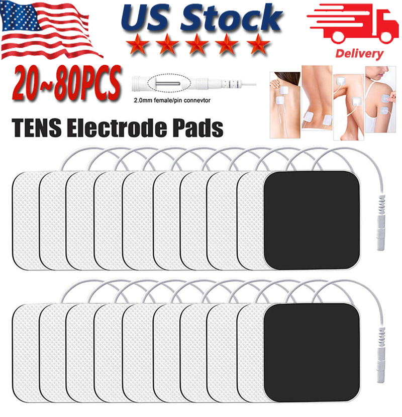 40 TENS Electrode Pads EMS Replacement Unit 7000 3000 2x2 Muscle ...