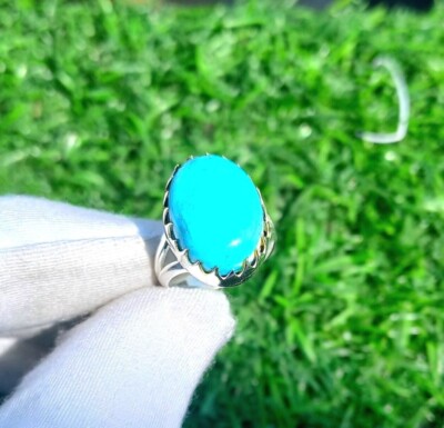 Turquoise Gemstone Ring 925 Sterling Silver Handmade Jewelry Ring All Size | eBay