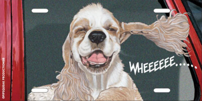 Cocker Spaniel License Plate, Car Accessory, Auto Tag, Bedroom Sign ...