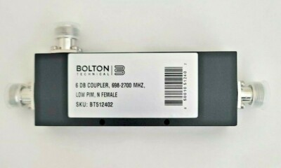 NEW Bolton Technical 6 DB Directional Coupler, 698-2700 MHz LOW Pim N ...