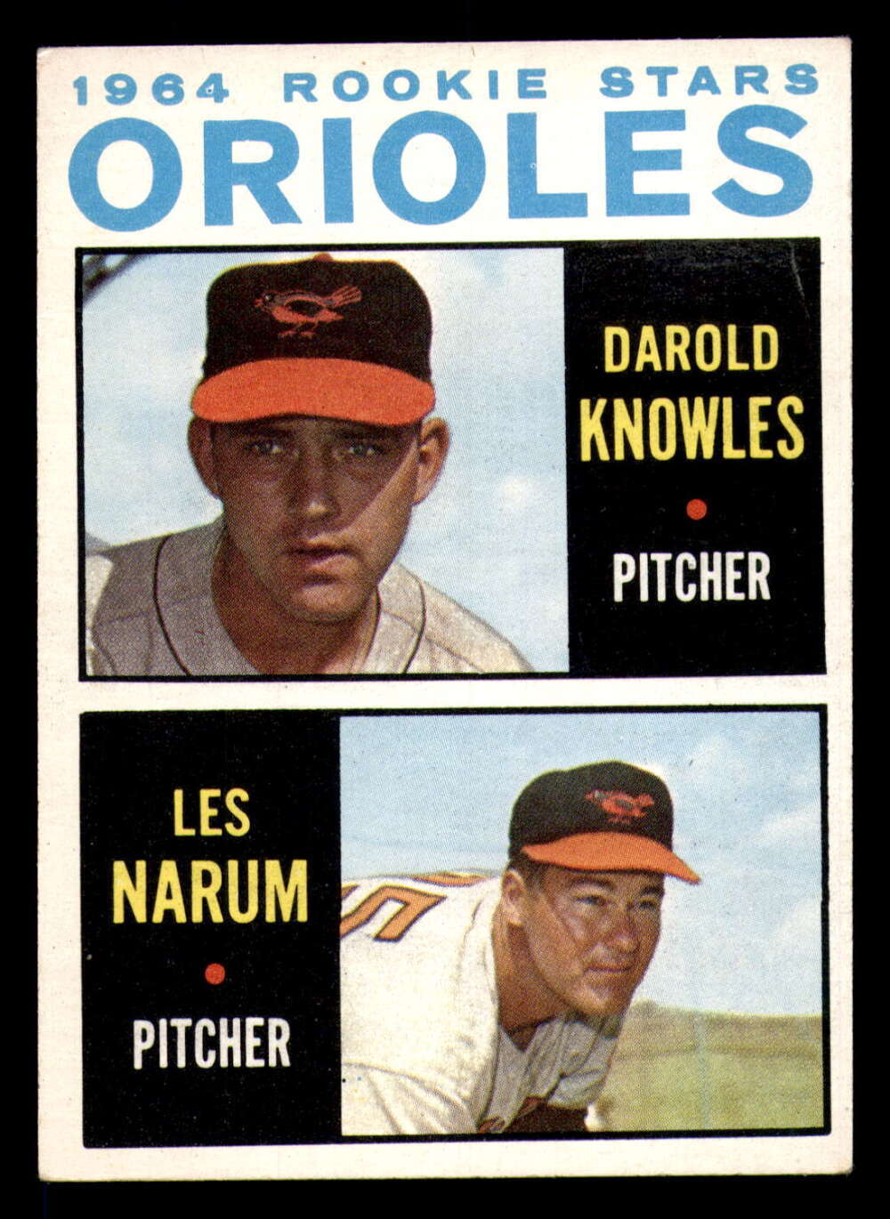 1964 Topps #418 Darold Knowles/Buster Narum Orioles Rookies Excellent ...