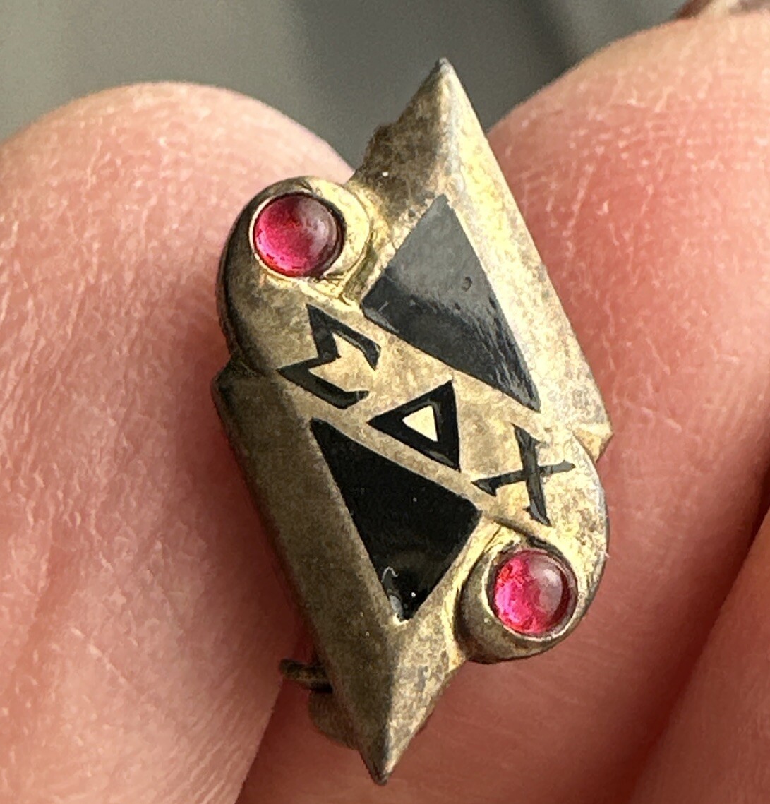 Sigma Delta Chi Antique Ruby Sorority Pin | eBay