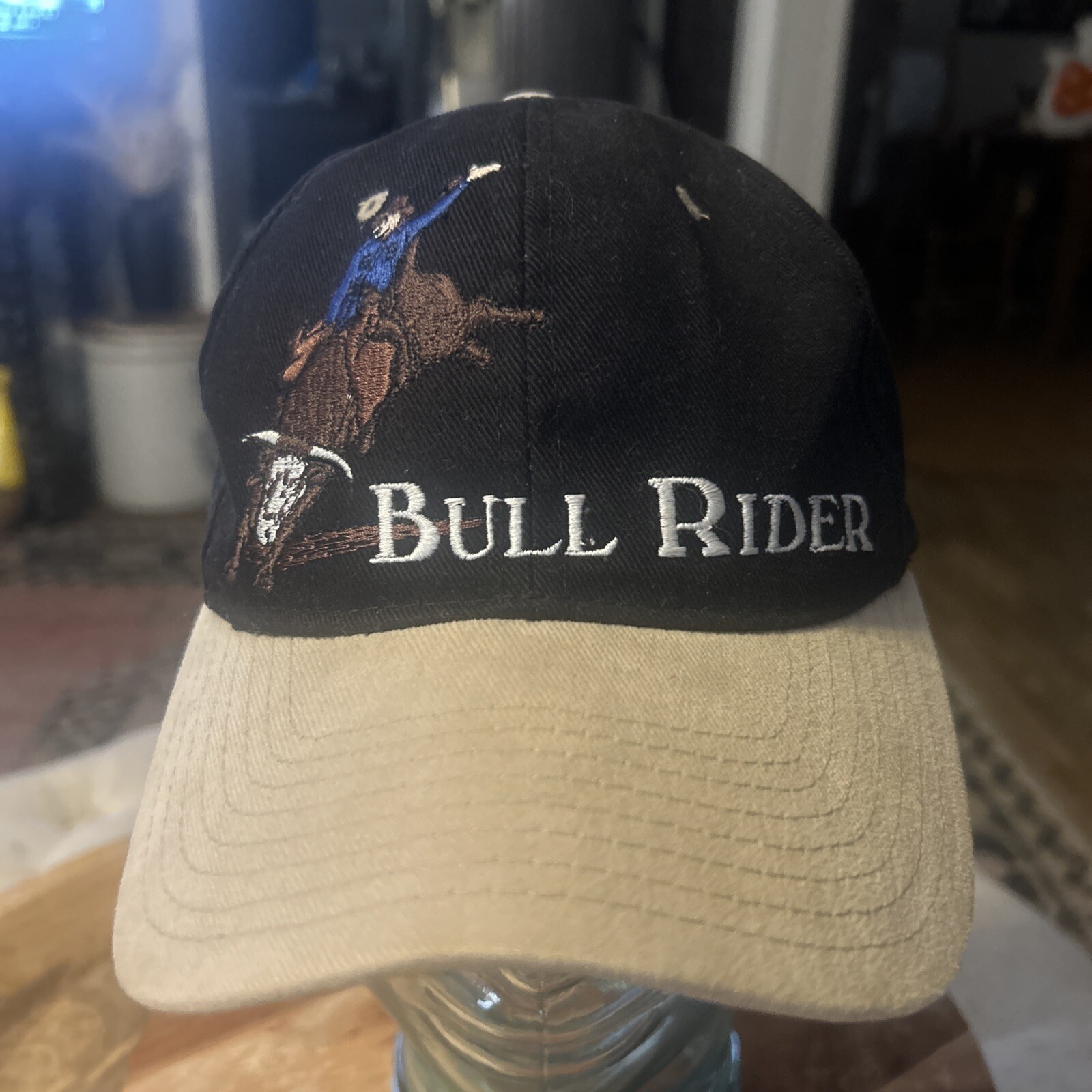 Vintage Western Products Bull Rider Mens Hat Black Ad… - Gem