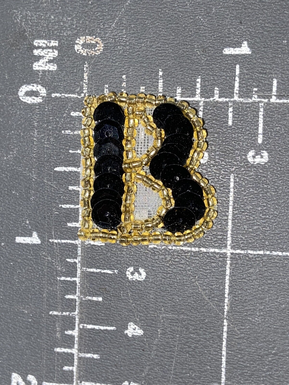 Vintage Letter B Sequin Beads Patch Initial Name BHS BU BSU UofB ...