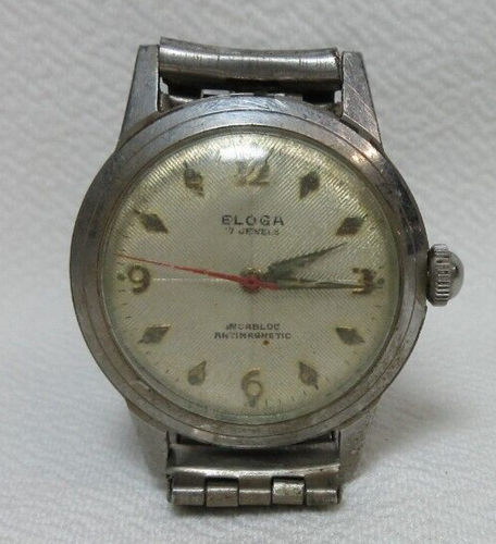 VINTAGE MENS ELOGA WRIST WATCH WATCHMAKER 17 JEWEL SWISS #4 | eBay