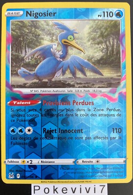 Carte Pokemon NIGOSIER 050/196 Rare REVERSE Epée et Bouclier 11 EB11 FR ...