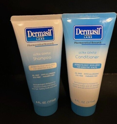 Dermasil Labs Ultra Gentle Shampoo and Conditioner for Sensitive Scalps ...