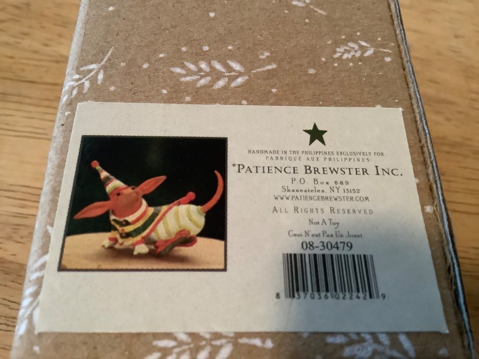 Krinkles P Brewster ornament MINI holiday Dachshund preowned w/ box tag ...
