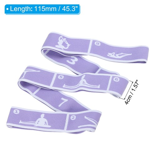 45.3 Inch Exercise Bands Yoga Stretching Strap Latin Elastic Dance ...