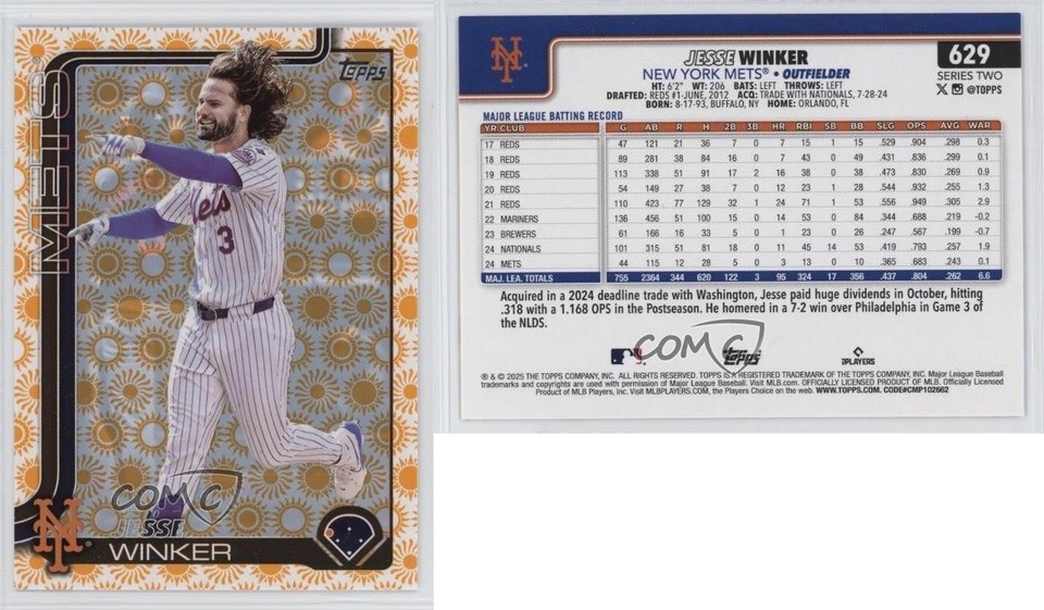 2025 Topps Series 2 Holiday Jesse Winker #629 0m80 | eBay