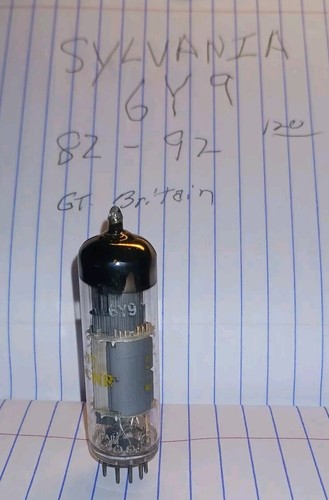 SYLVANIA 6Y9 DUAL PENTODE AMPLIFIER VACUUM TUBE TEST GOOD | eBay