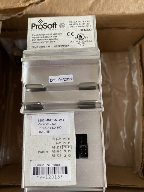 PROSOFT 5202-MNET-MCM4 PROLINX ETHERNET SWITCH for sale online | eBay