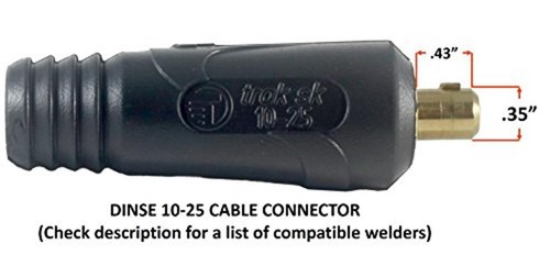 150 Amp Welding Leads Assembly Set - Dinse 10-25 Connector - Assorted ...
