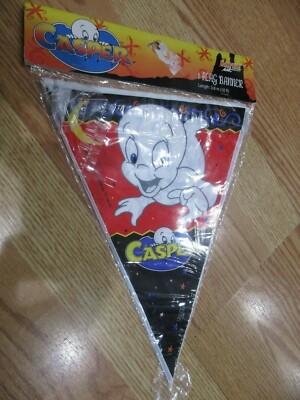 Casper Party Supplies 1997 Paper Art Birthday Banner 12' Multi-color ...