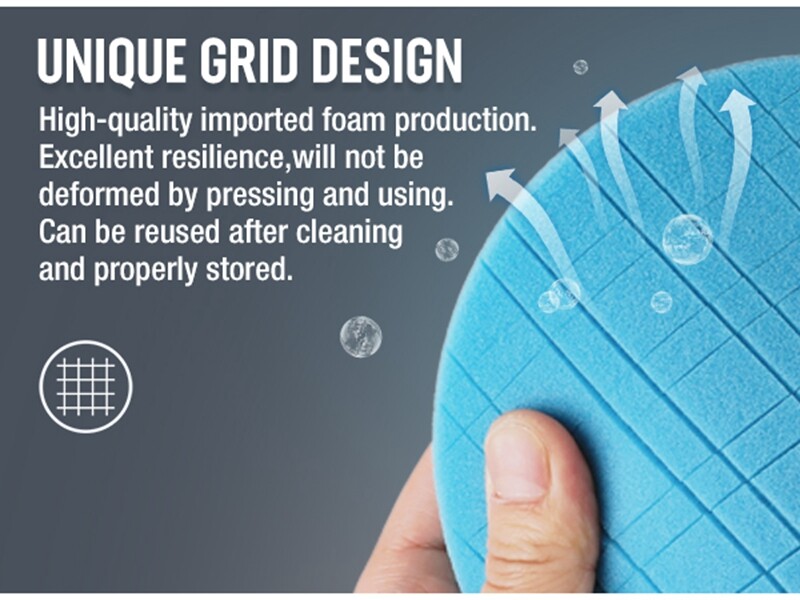 WORKPRO 5PC 6.5" Buffing Sponge Pads Sponge Waxing Foam Buffing Kit Car ...