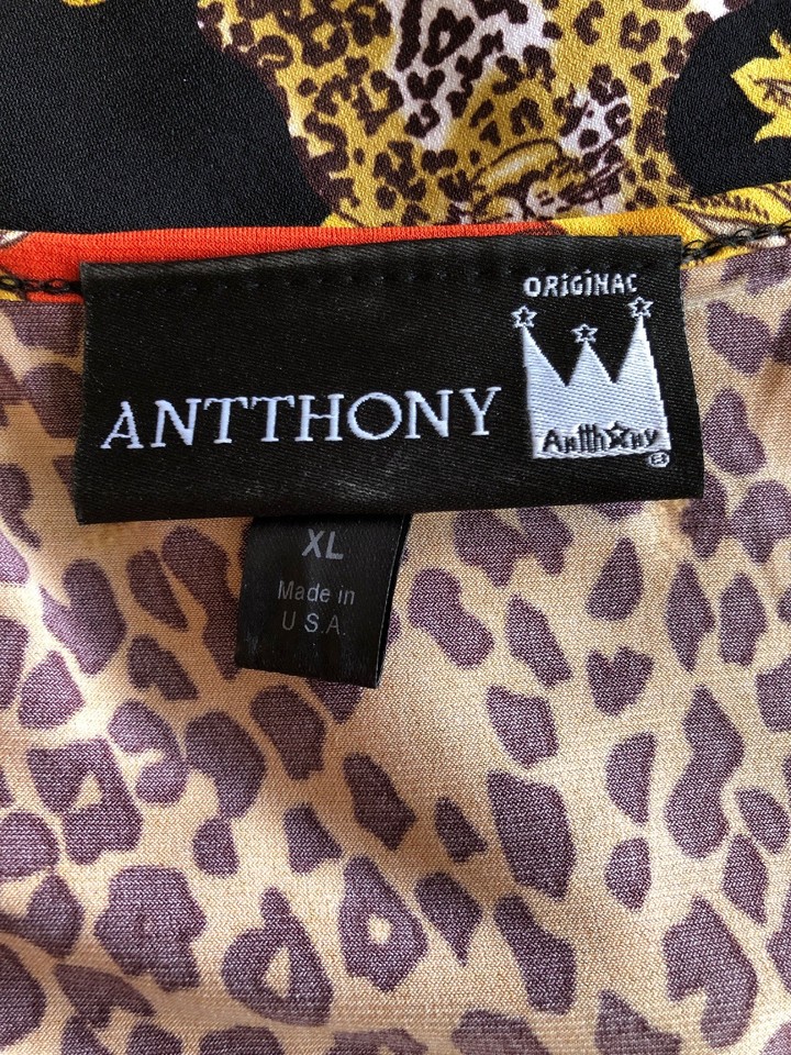Anthony Original Tunic Size XL Leopard Tassels Designer Fashion Chic ...
