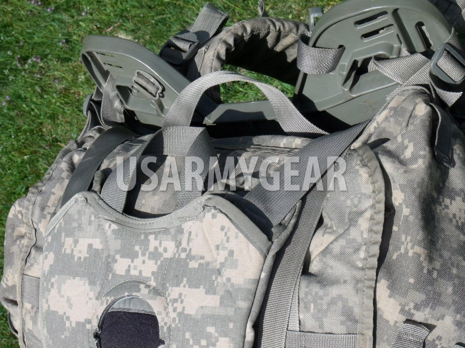 Loaded US Army ACU Ruck Sack Back Pack Frame Belt Straps + Hydration ...
