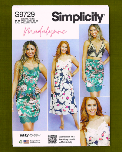 Easy Slips Sewing Pattern, Full or Half (Plus Sizes 1XL-5XL) Simplicity ...