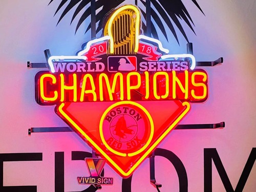 Boston Red Sox 2018 Champions Bar 17"x17" Neon Sign Light Lamp HD Vivid ...