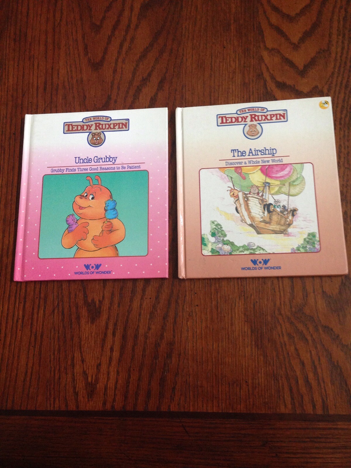 The World Of Teddy Ruxpin.Lot Of 2.Uncle Grubby and The Airship.1985 ...