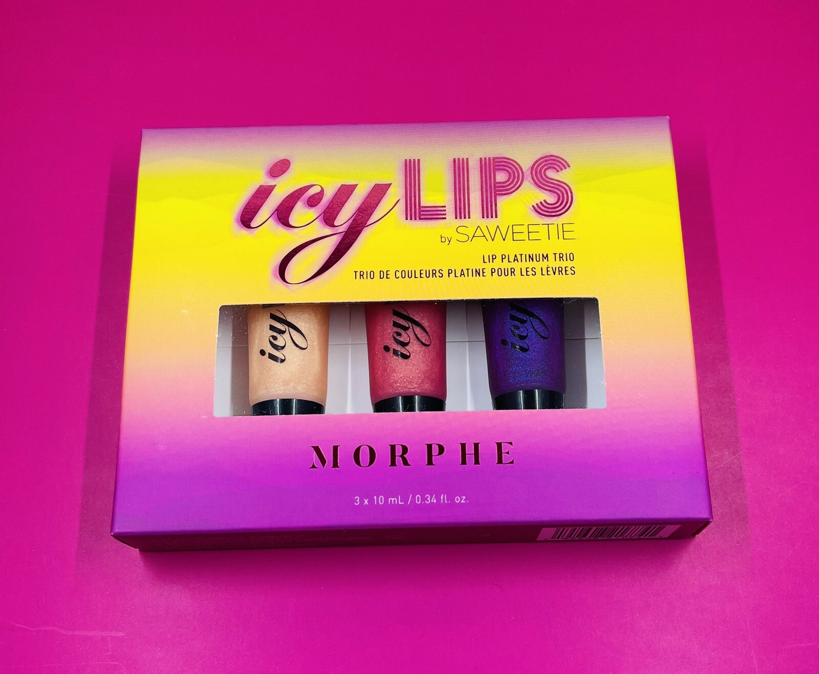 Authentic Morphe Icy Lips by Saweetie Lip Platinum Trio for sale online ...