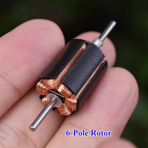 DC 12V 6-Pole Rotor Mini 18MM*18MM Dual Shaft Square Motor Rail Train ...