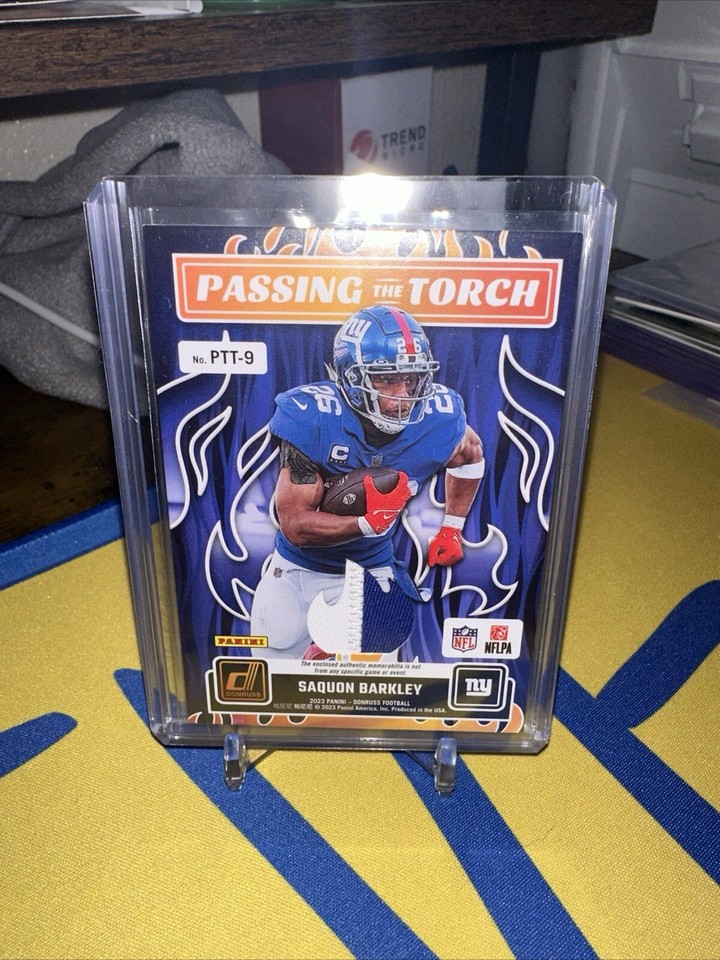 2023 Donruss Football Passing The Torch Patch Saquon Barkley & Tiki ...