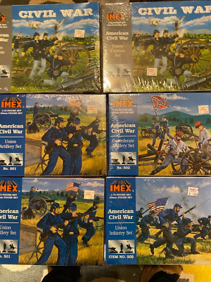 Rare estate 6 Imex UNION & Confederate Infantry Civil War Figure Set | eBay