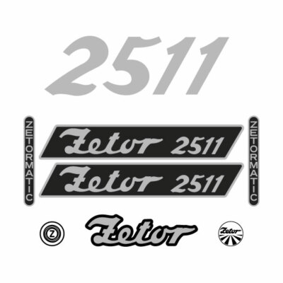 Zetor 2511 Tractor Aftermarket Decal Aufkleber Adesivo Sticker Set | eBay