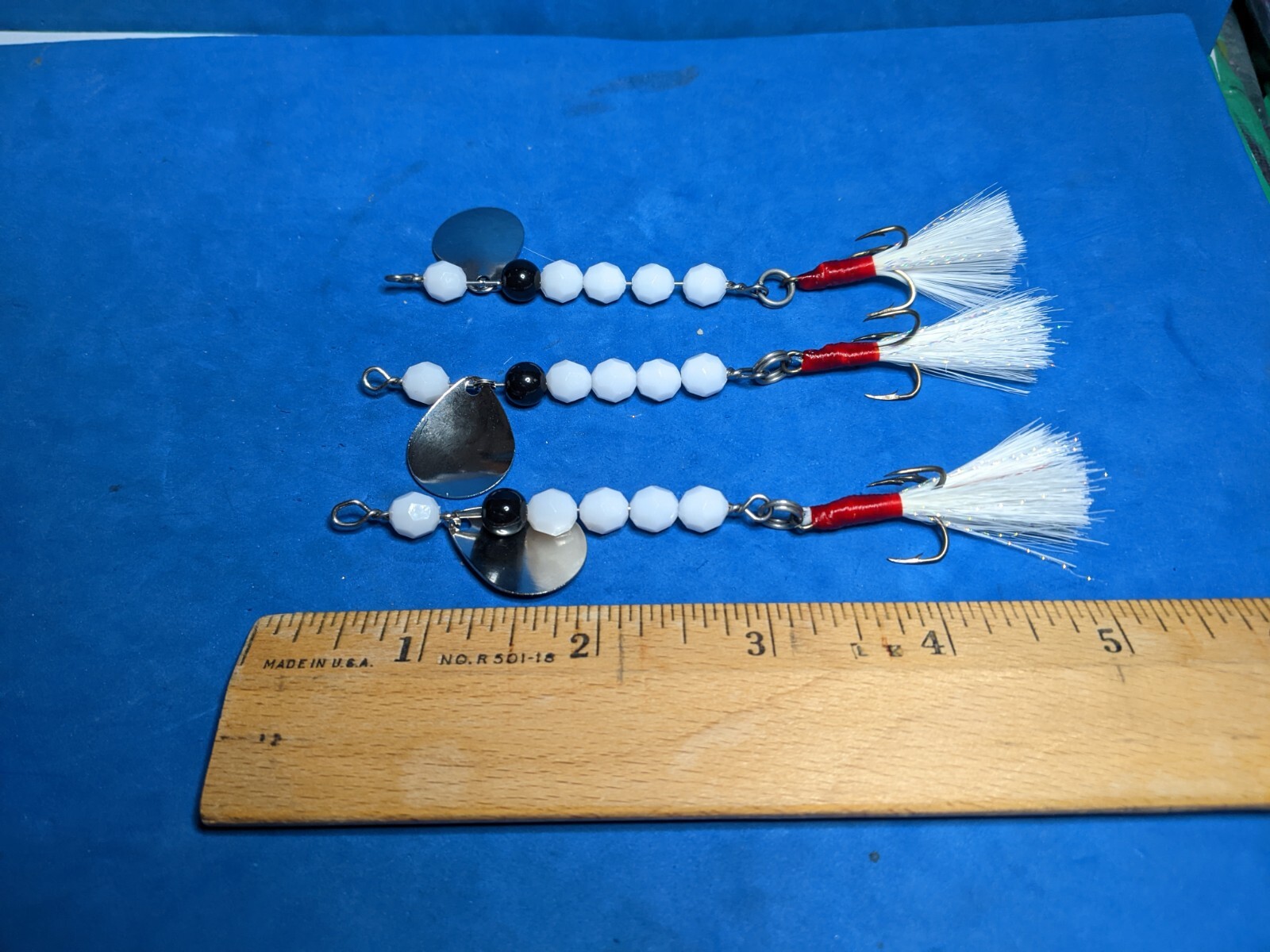 In Line Spinner Bait Fishing Lure Shad fish Drifting Trolling white ...