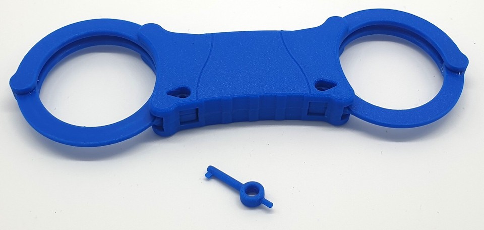 Blue Plastic Training Handcuffs Speedcuffs TCH Rigid Quickcuffs ...