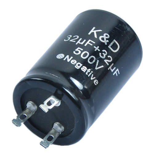 1pcs 35*50mm 85C Can Electrolytic Capacitor 32uf+32uf 500V Guitar Amp ...