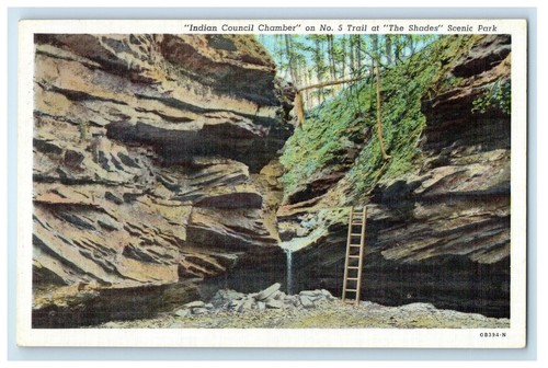 c1930s Indian Council Chamber No.5 The Shades Scenic Park Indiana IN ...