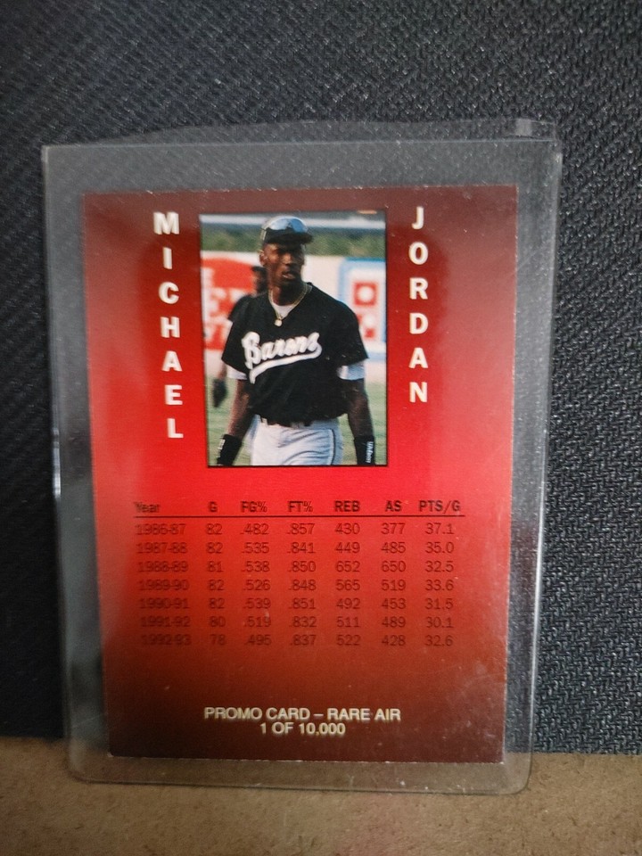 Michael Jordan Rare Air Baseball Promo Card 1 Out Of 10,000 | eBay
