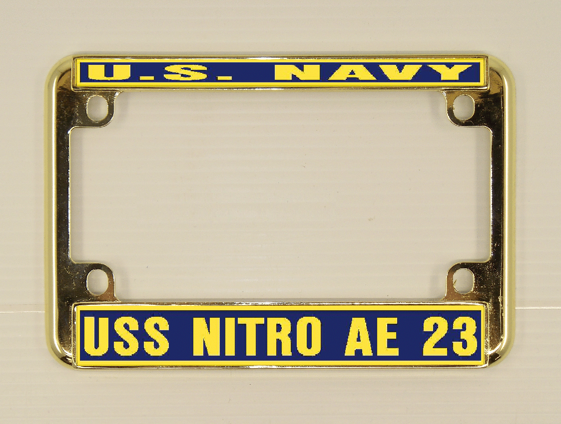 USS NITRO AE 23 License Plate Frame U S Navy USN Military Car-Truck ...