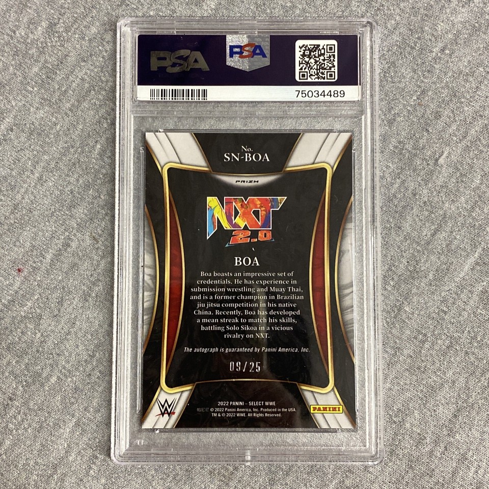 2022 Panini Select WWE Signature Selections Boa Tie-Dye Prizm PSA 9 ...