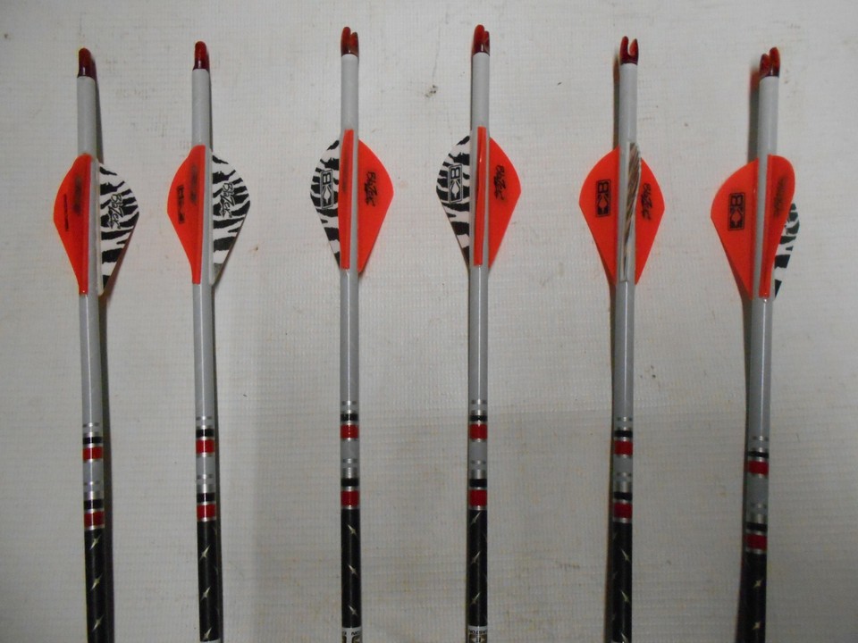 6- Easton FMJ Full Metal Jacket 4mm 400 Arrows! Custom Dip/Crested ...