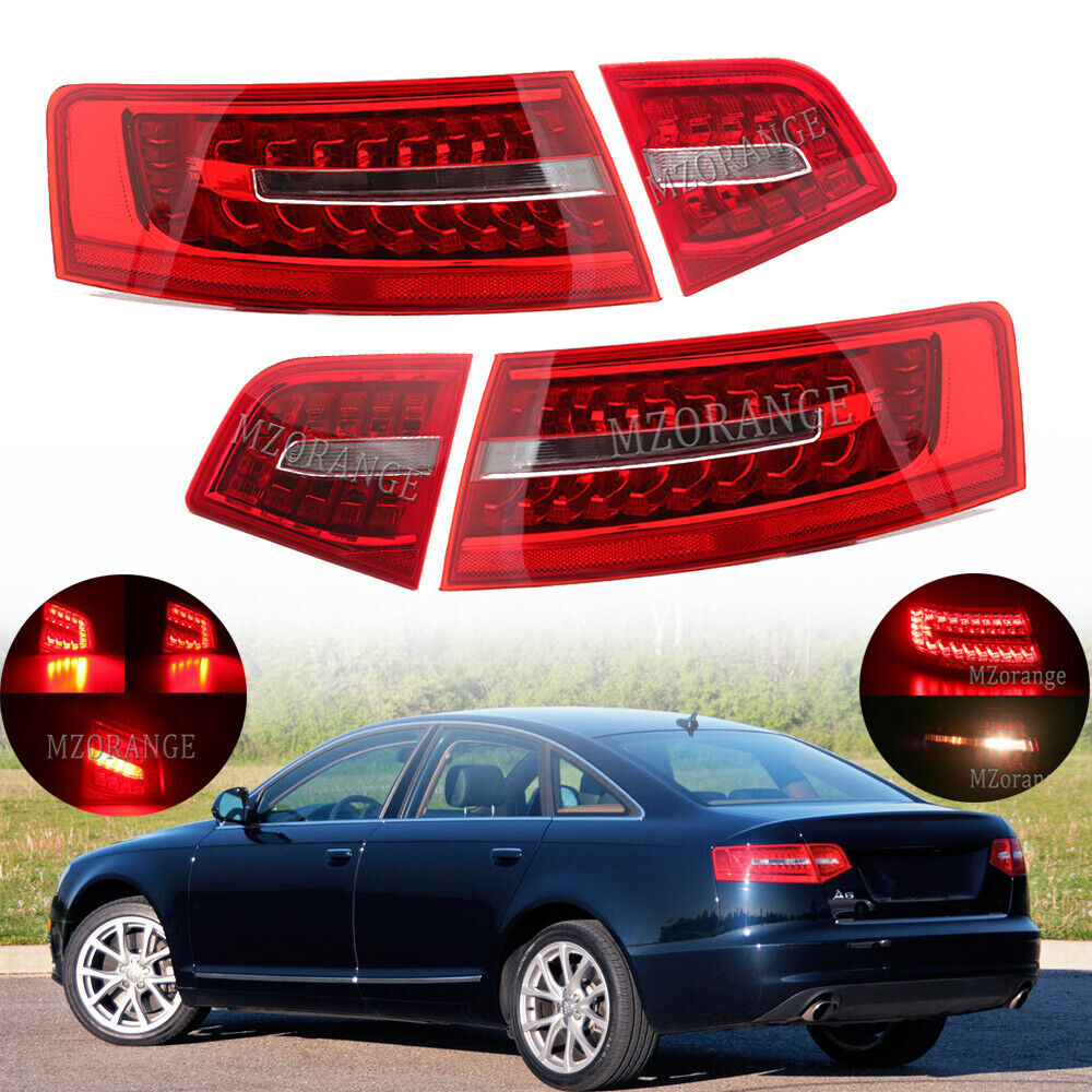 4pcs Tail Light LED Brake Lamps For AUDI A6 C6 Sedan 2009 2010 2011 ...