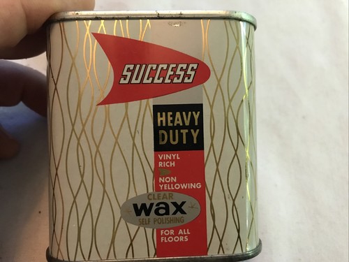 SUCCESS HEAVY DUTY WAX VINTAGE TIN CAN BANK | eBay