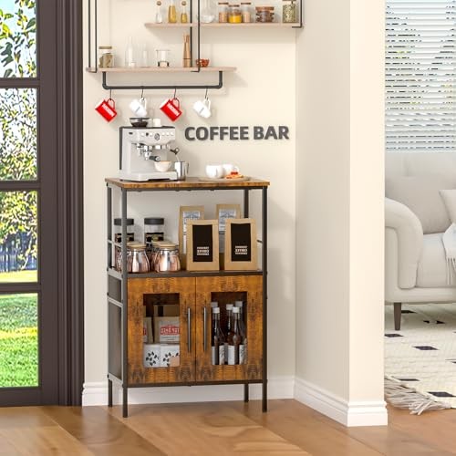 Buffets Coffee Bar Station, 3-Tier Small Coffee Stand Station with ...