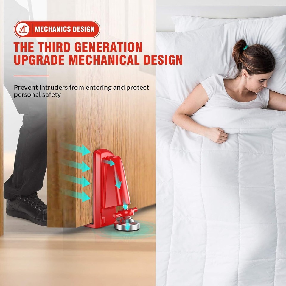 Door Jammer Door Stopper, Portable Door Security Lock For Travel ...