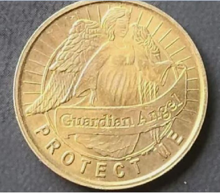 Guardian Angel Coin 3 Bright Golden Angel Guardian Coins 2 Sided