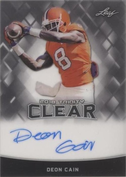 2018 Leaf Trinity - Clear Autographs #CA-DC1 Deon Cain (AU, RC) for ...