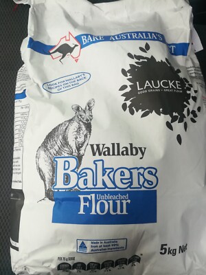 WALLABY WHITE BAKERS FLOUR 5KG BAKING MIX DESSERTS BREAD PIZZA DOUGH ...