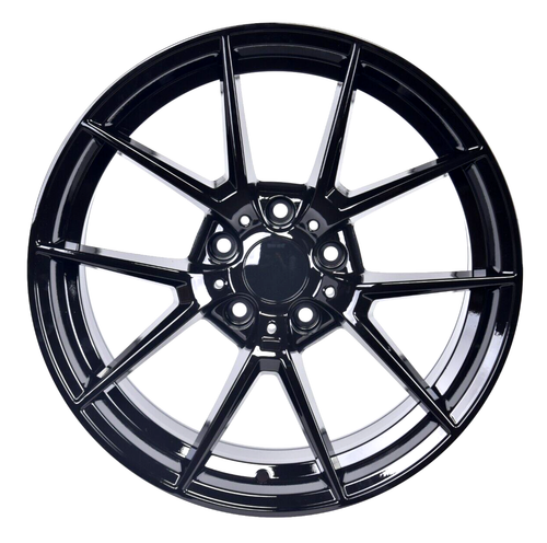 18"x8/9" STAGGERED 5X120 M3 STYLE GLOSS BLACK RIMS FITS BMW 4 SERIES ...