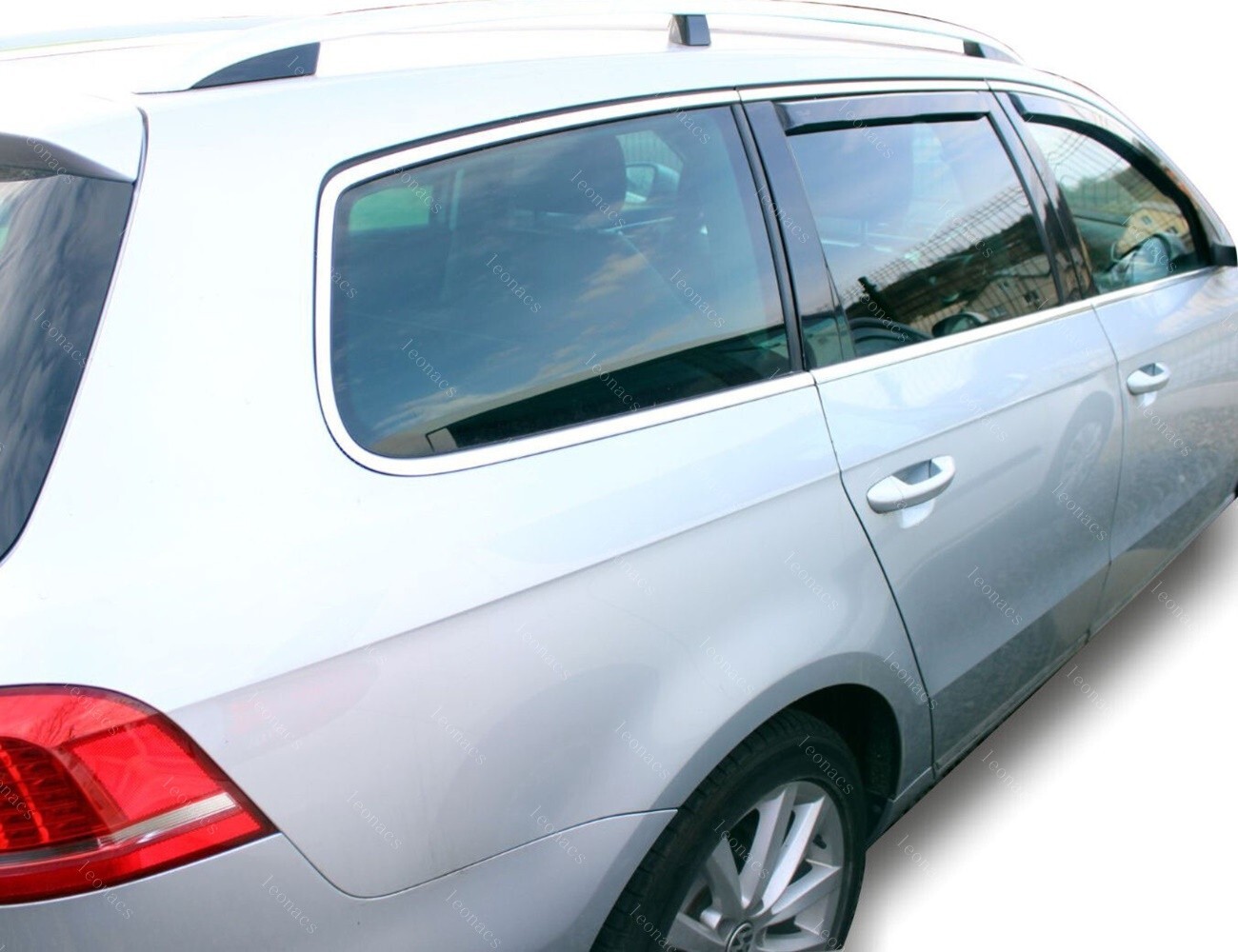 Window Visor Wind Deflector with clips For VW PASSAT B6 B7 ESTATE 2005 ...